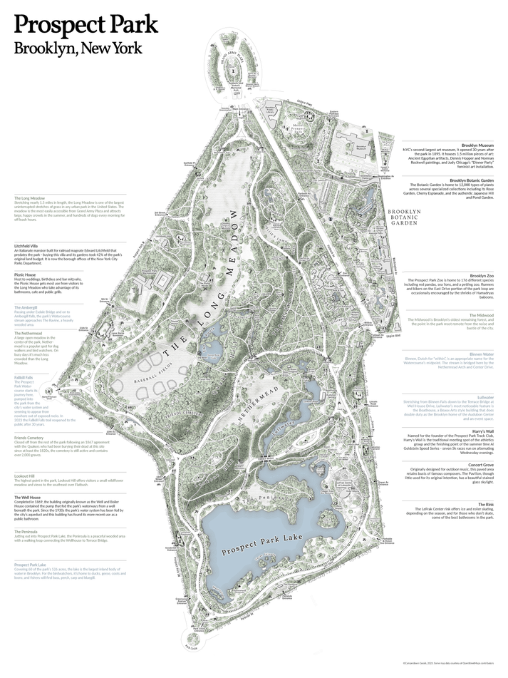 Prospect Park Wall Map – Camperdown
